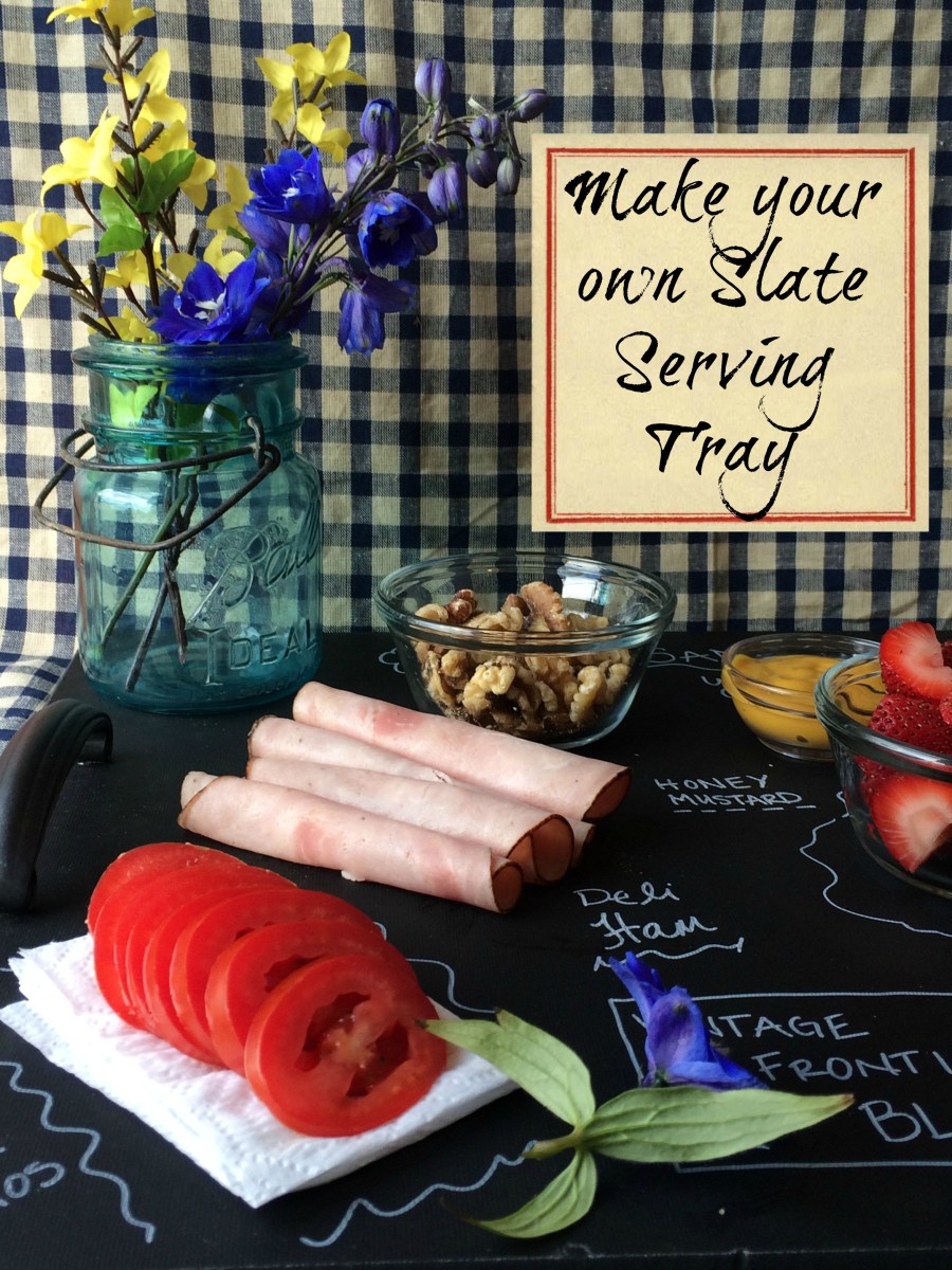 Make your own Slate Tray from old wood and chalk paint. | VINTAGE FRONTIER